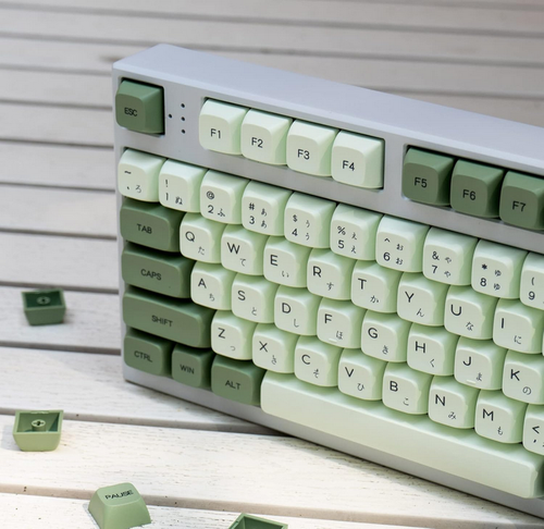 PBT Keycaps Japanese Matcha Green Keycaps Set 124 Keys XDA Profile Cute ...