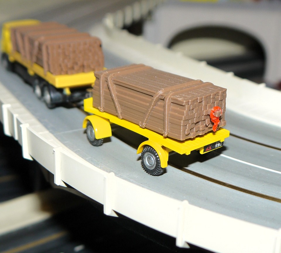 Triang Minic Motorways M1547 Bedford Lorry, Container Load Only 3d ...