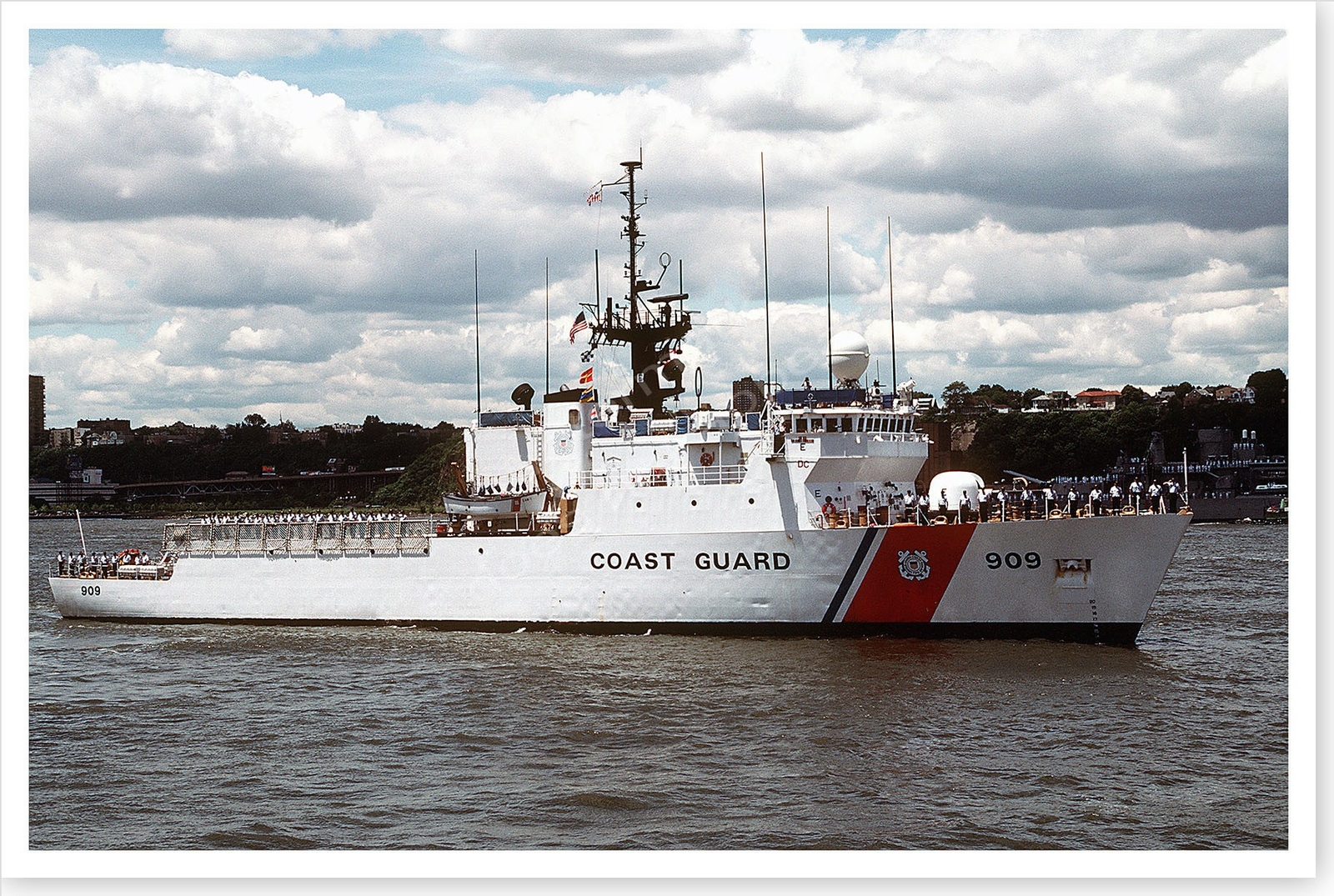U.S. Coast Guard USCGC Campbell In Hudson River Desert Storm 8 x 12 ...