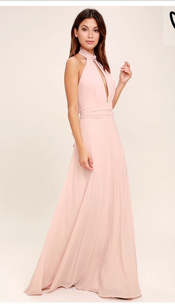Lulus Plunging V-neck Chiffon Gown Blush Best Sale | emergencydentistry.com Lulus Plunging V-neck Chiffon Gown Blush Best Sale | emergencydentistry.com