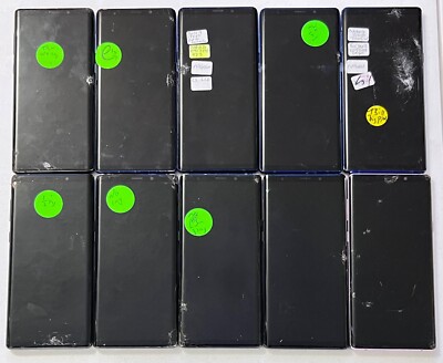 Lot of 10 Damaged For Samsung Galaxy Note 9 LCD OLED Screen Replacement ...