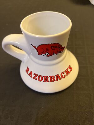 Vintage Arkansas Razorbacks No Spill Ceramic Coffee Tea Mug Cup Japan ...