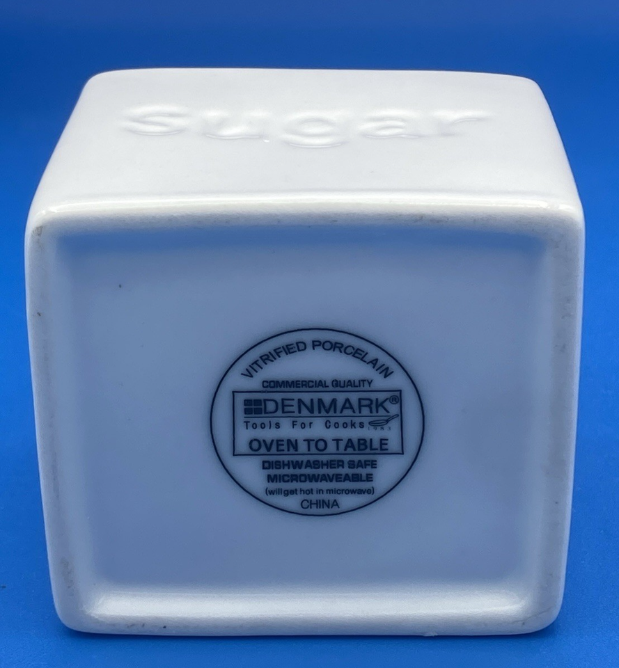 DENMARK Oven to Table CREAM & SUGAR Set Square Carton White Vitrified ...