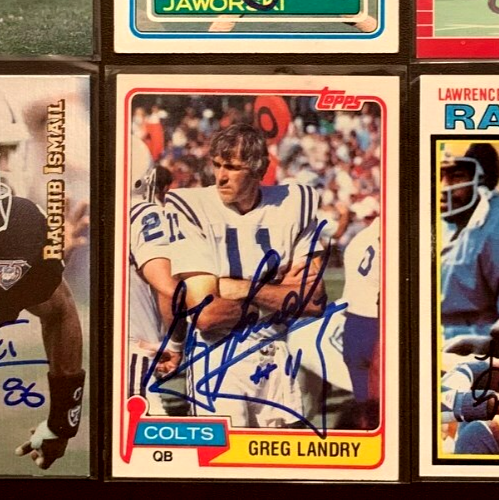 GREG LANDRY - Colts - UMass - Football 1981 Topps SIGNED / AUTOGRAPH ...