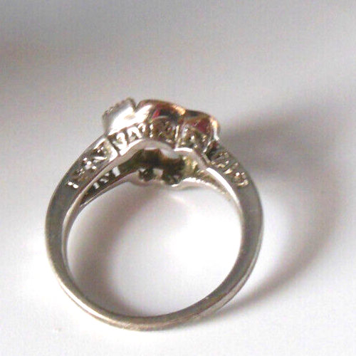 JWBR 925 Sterling Silver & 14K Gold Open Heart Diamond Ring Size 6.5 | eBay