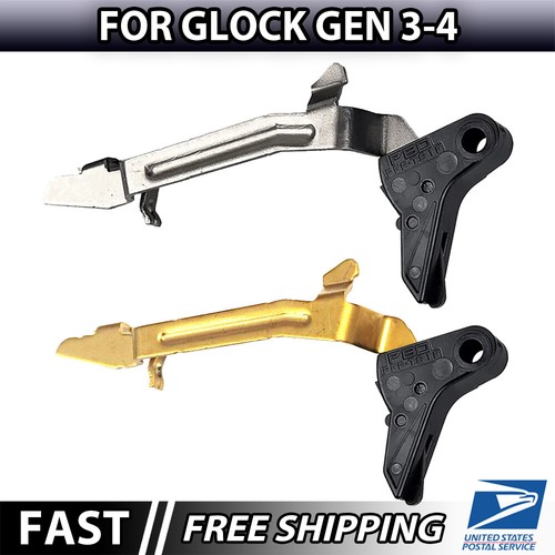 Glock Flat Face Trigger Assembly with Bar - Gen 3-4 - 17 19 22 23 26 ...