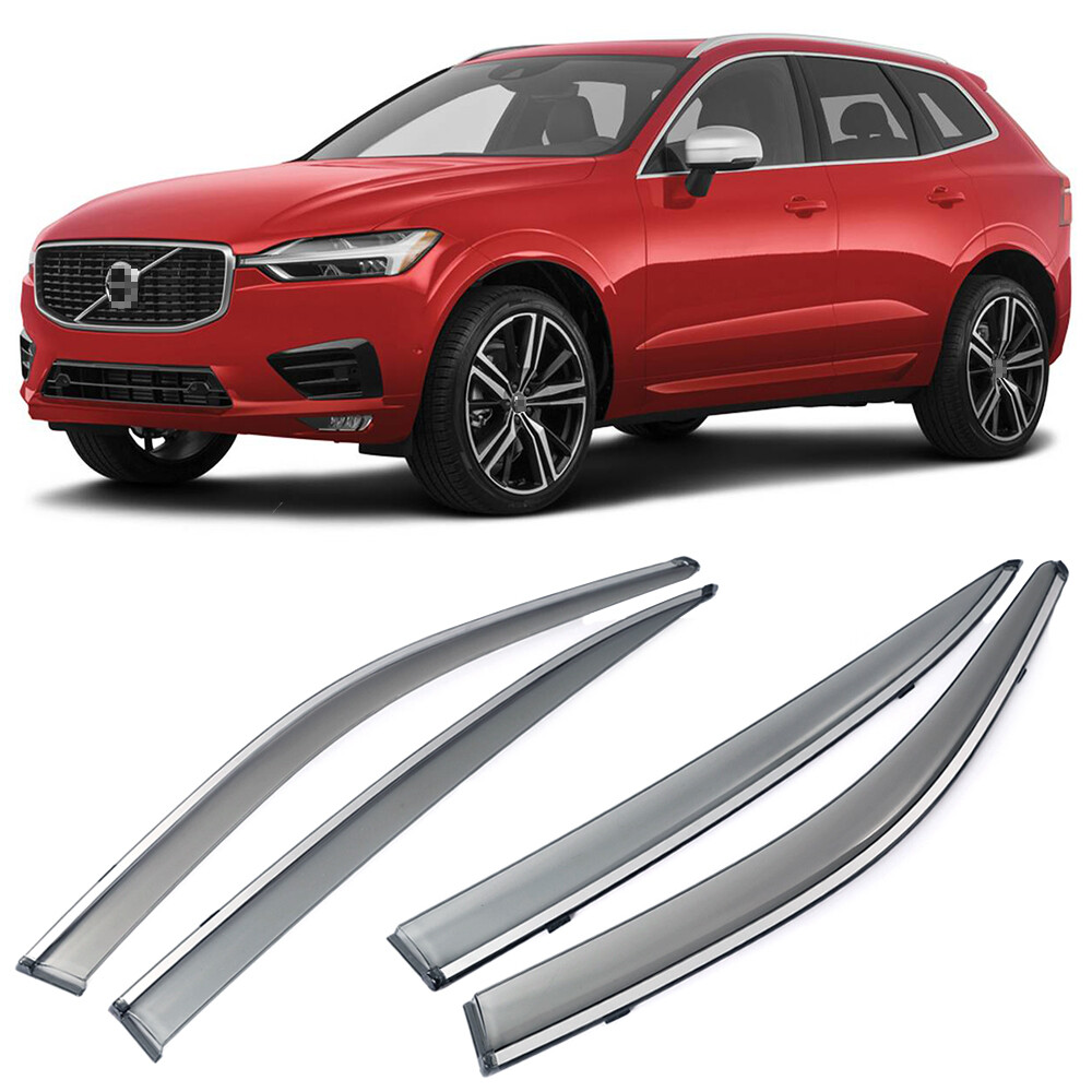 4x Car Window Visor Vent Deflector Sun/Rain Guards for Volvo XC60 2018 ...