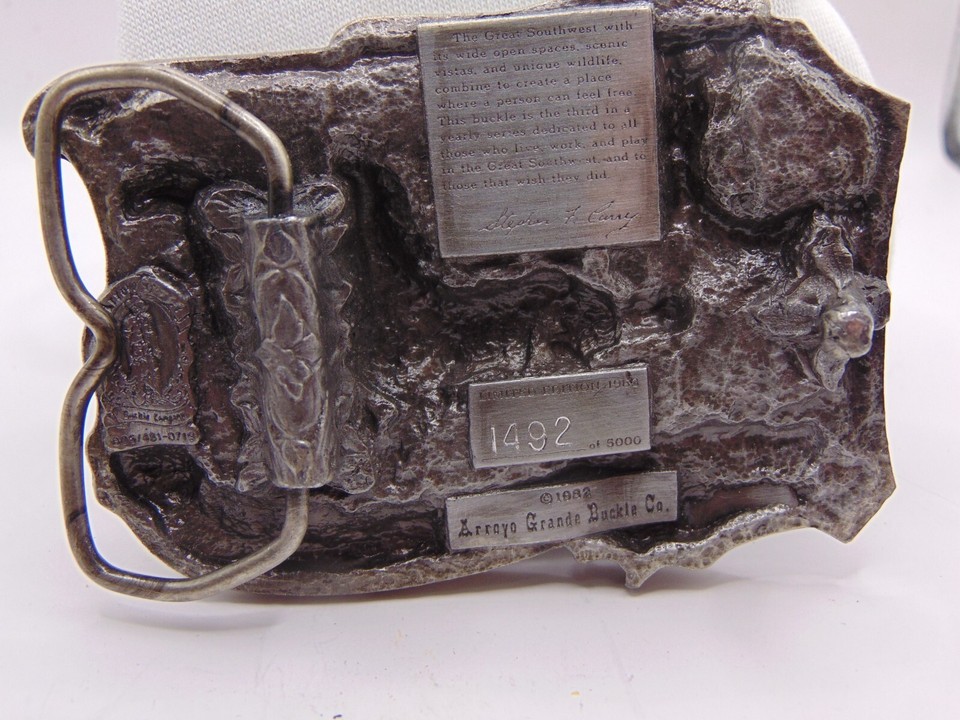 The Great Southwest Commemorative Belt Buckle 1983 Arroyo Grande Buckle ...