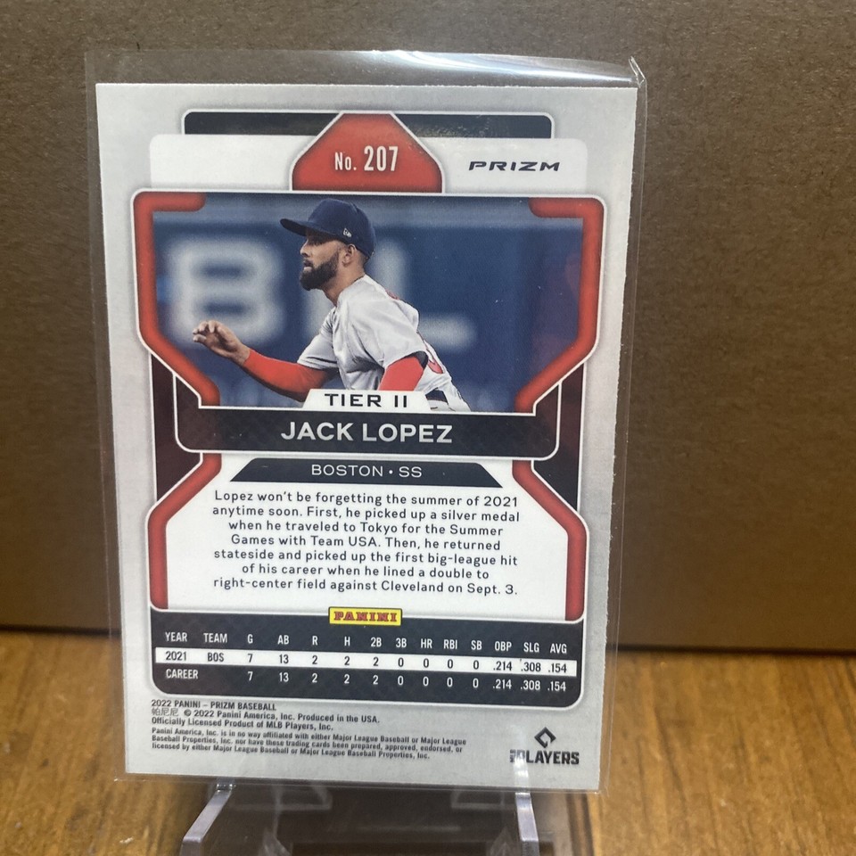 2022 Panini Prizm #207 Jack Lopez silver holo rookie card Red Sox | eBay