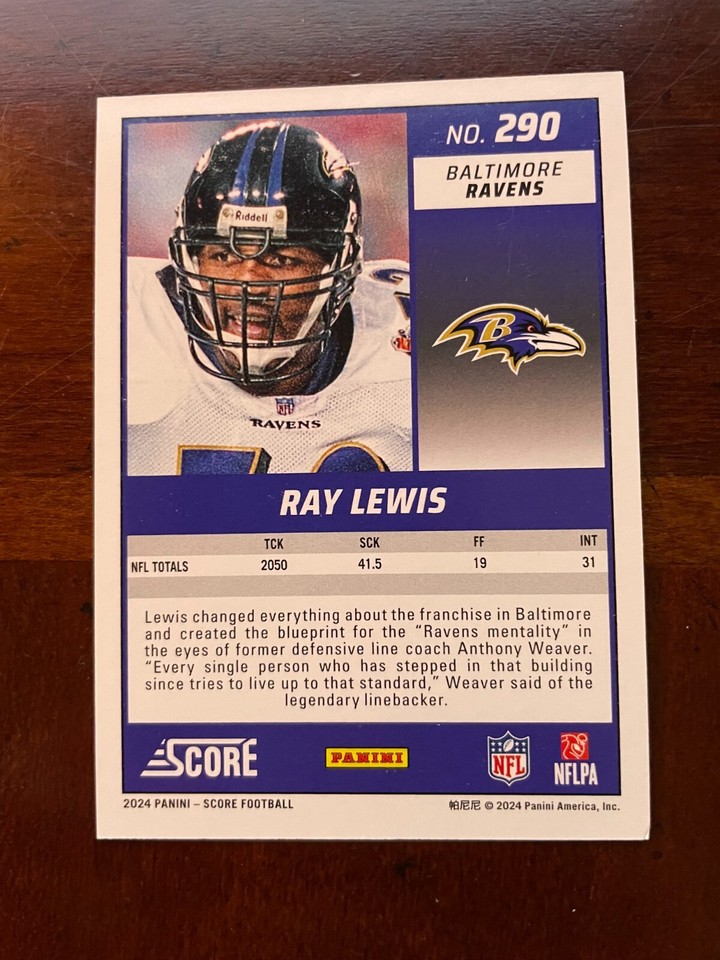 2024 Score LAVA Parallel Ray Lewis #/630 Baltimore Ravens #290 | eBay