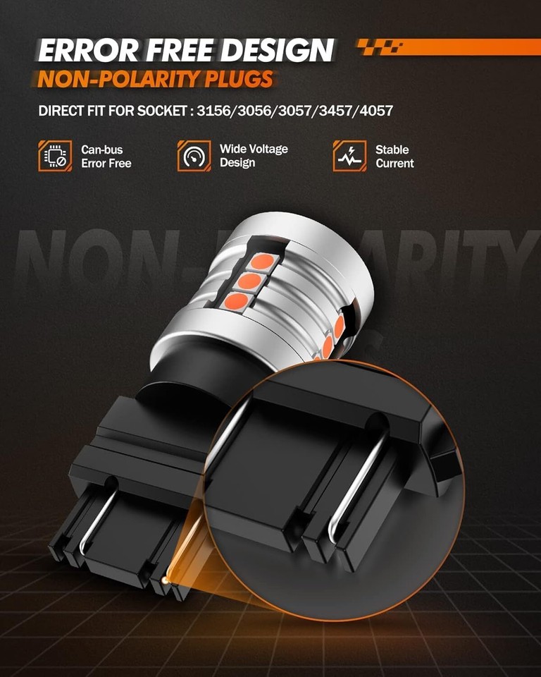 SEALIGHT 3157 LED Bulb Red 12V LED Brake light Bulb For 3057 4057 3156 ...