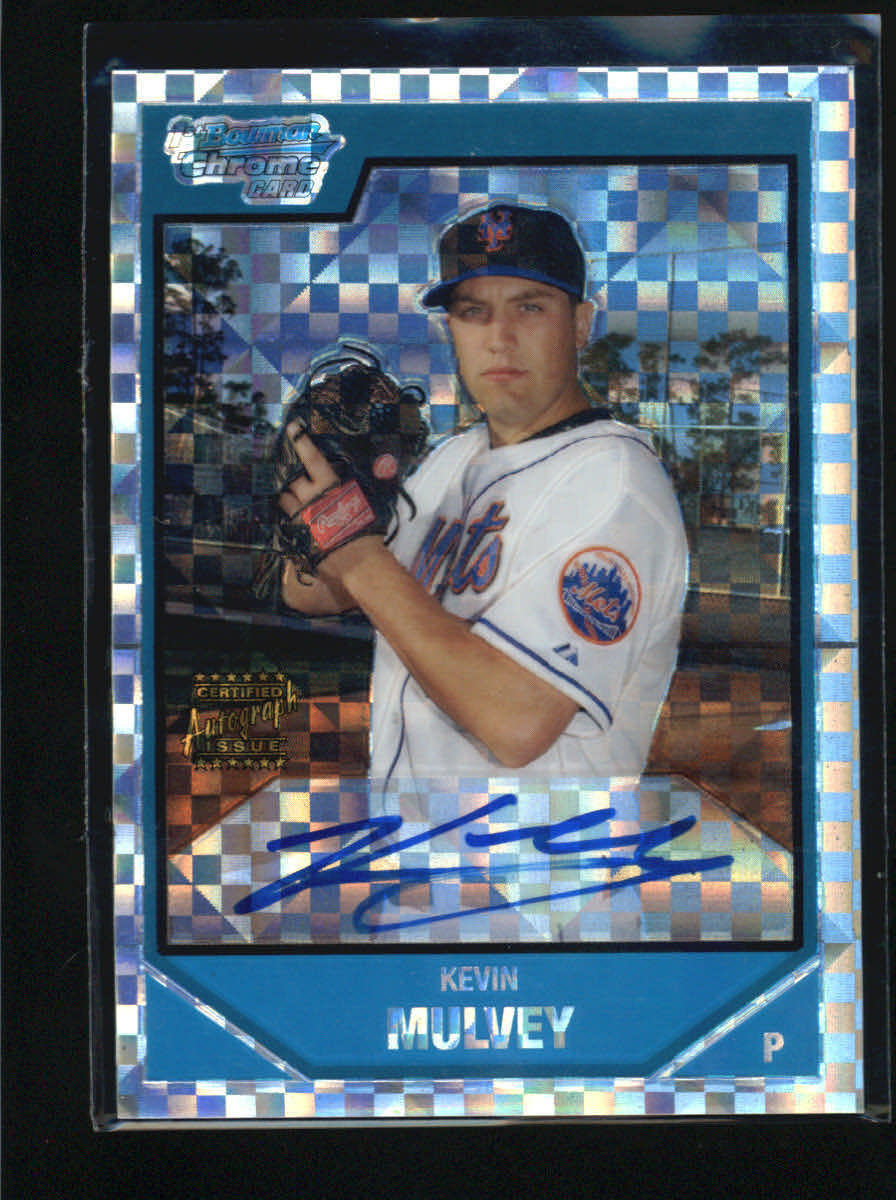 KEVIN MULVEY 2007 BOWMAN CHROME XFRACTOR AUTOGRAPH AUTO ROOKIE #024/225 ...