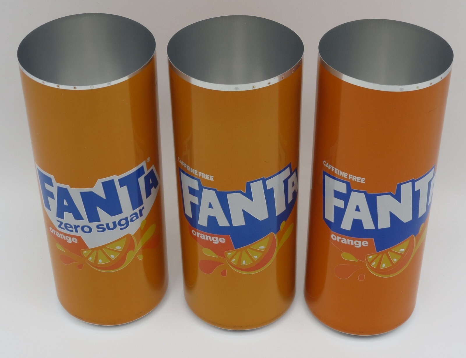 3 different FANTA / FANTA ZERO 330ml sleek can TEST print, no country ...