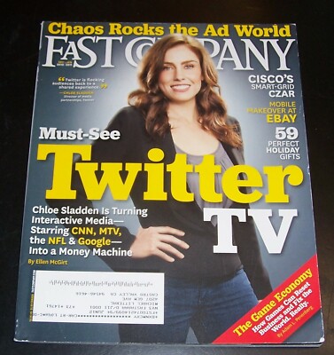 Chloe Sladden, CISCO, TWITTER.NFL... Dec 2011/Jan 2012 Fast Company ...
