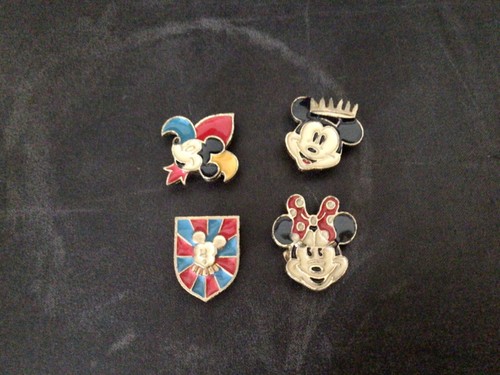 Walt DISNEY MICKEY MOUSE Set of4 Vintage Enamel Fashions Metal Button ...