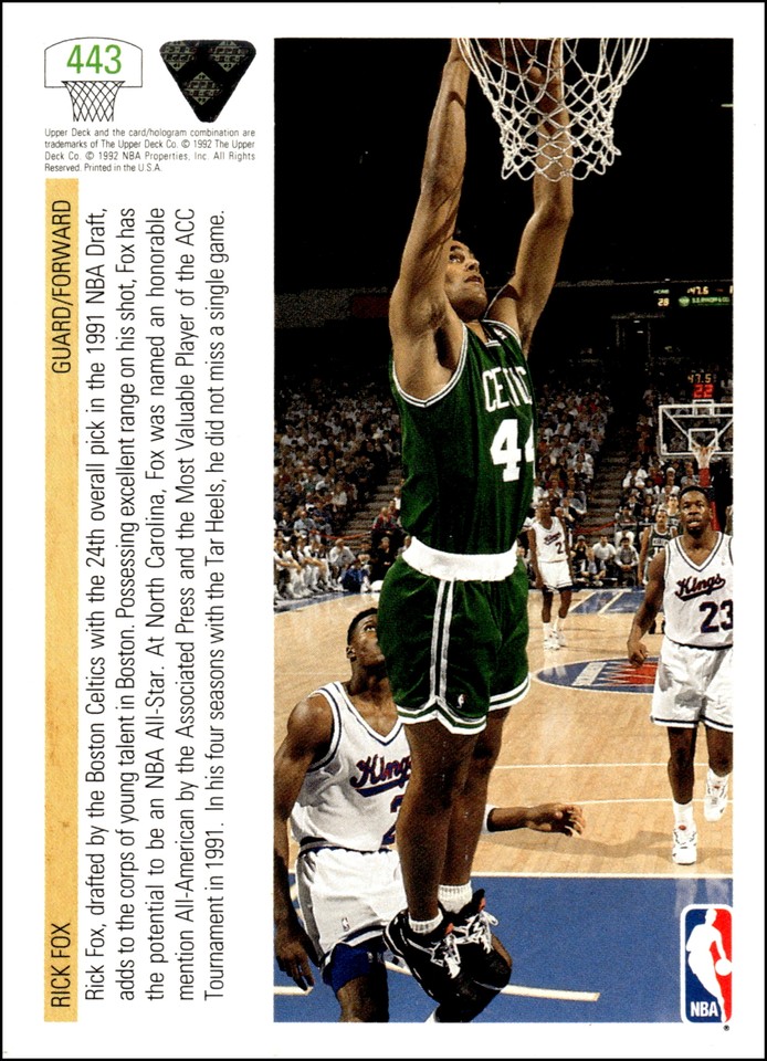 1991 Upper Deck #31 Rick Fox Rookie Boston Celtics | eBay