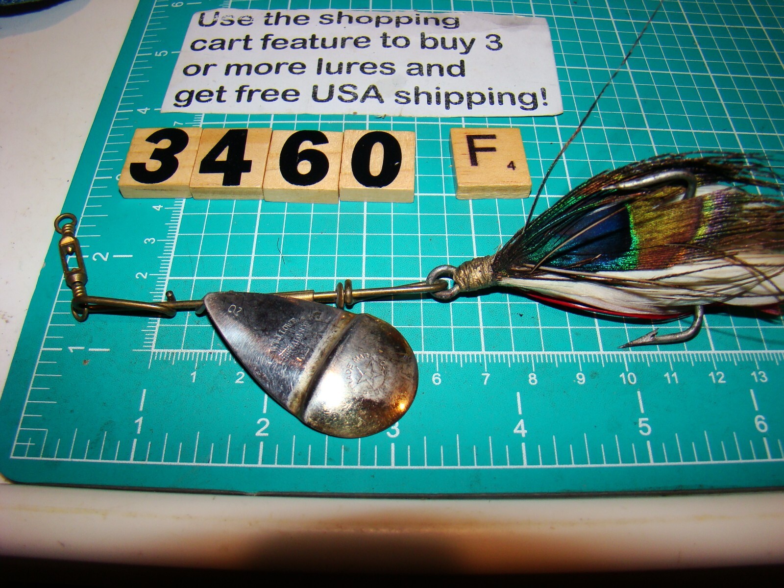 V3560 F WTJ LOWE LARGE SPINNER SQUARE SWIVEL BUFFALO NY FISHING LURE | eBay