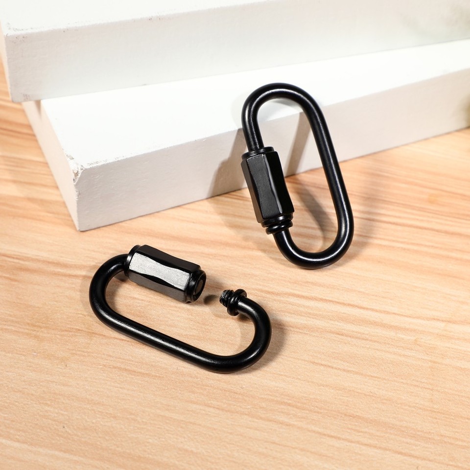 8pcs Heavy Duty Carabiner Chain Links Climbing Carabiner Clips Locking ...
