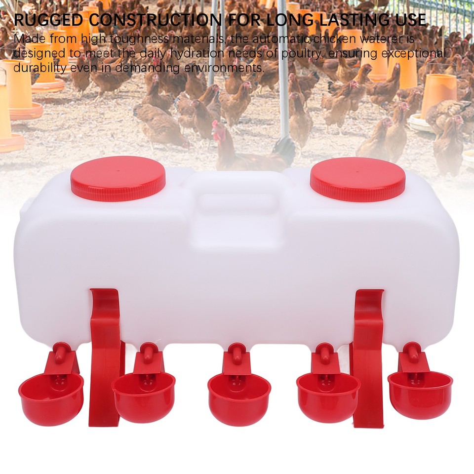 Auto Chicken Waterer Reduce Waste Leakproof Long Lasting Poultry ...