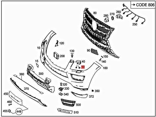 Genuine MERCEDES Gl Gls W164 W166 X164 X166 SUV Fastening spring ...