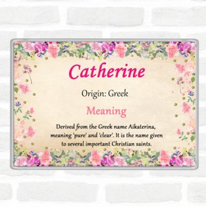 Catherine Name Meaning Jumbo Fridge Magnet Floral | eBay