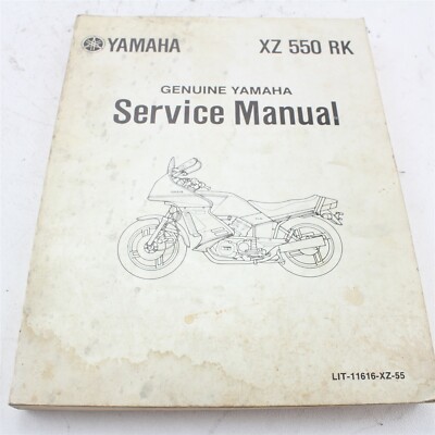 1983-1984 Yamaha XZ 550 RK Factory Service Information Manual LIT-11616 ...