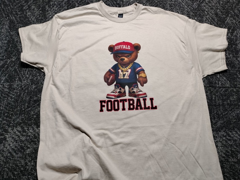Buffalo Football Light Khaki Sand color Bills 100% cotton T-shirt size ...