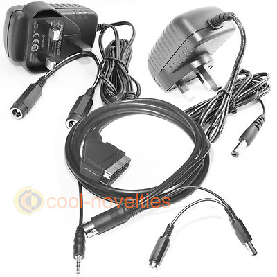 AMSTRAD CPC 6128 TV CONNECTION KIT - PSU ADAPTERS & RGB SCART CABLE ...