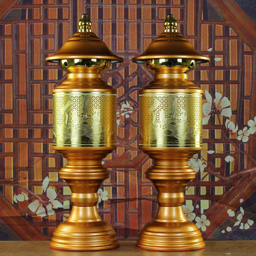 A Pair LED Worship Lamp Buddhist Temple Supplies Buddhist Lamp Buddhist ...