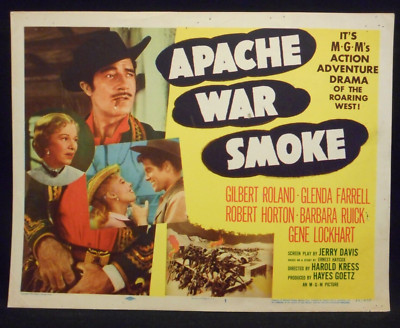 APACHE WAR SMOKE 1952 Title Lobby Card Gilbert Roland MGM Western | eBay
