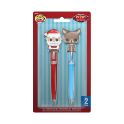 Funko POP! Pens: Rudolph The Red-Nosed Reindeer & Santa 2 Pack ...