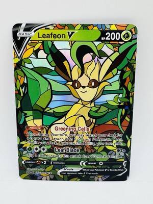 Pokemon Leafeon Stain Glass DIY Kawaii Holo Doujin Art Card | eBay