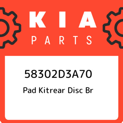 58302D3A70 Kia Pad kitrear disc br 58302D3A70, New Genuine OEM Part | eBay