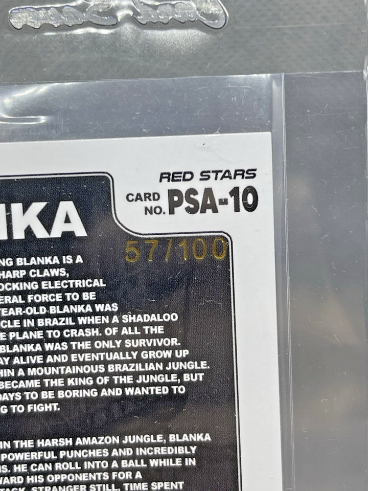 BLANKA Street Fighter 2 CHAMPION Edition Promo # 57/100 RED STARS PSA ...