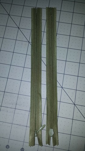 YKK Invisible Beulon #2.5 Non Separating Zippers 9 Inch Patina Green ...