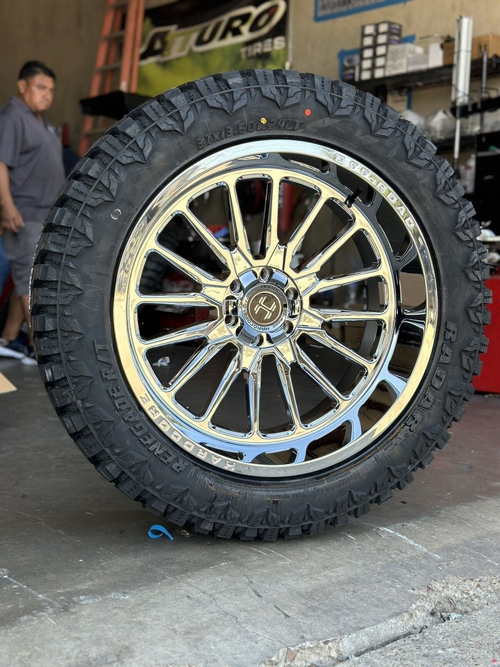 4 NEW 22x12 Hardcore HC101 Wheels and 35" Tires -44 Chrome 8X165 FOR ...
