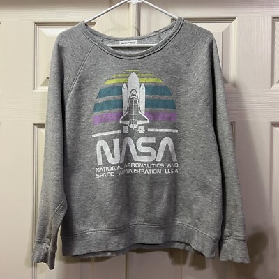 GRAYSON THREADS NASA Sweatshirt Women's Heather Gray Pullover Size L | eBay