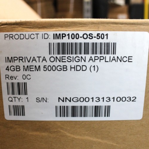 Imprivata SYS-G-IMP100-501 OneSign Appliance OS200 4GB Mem 500GB HDD | eBay