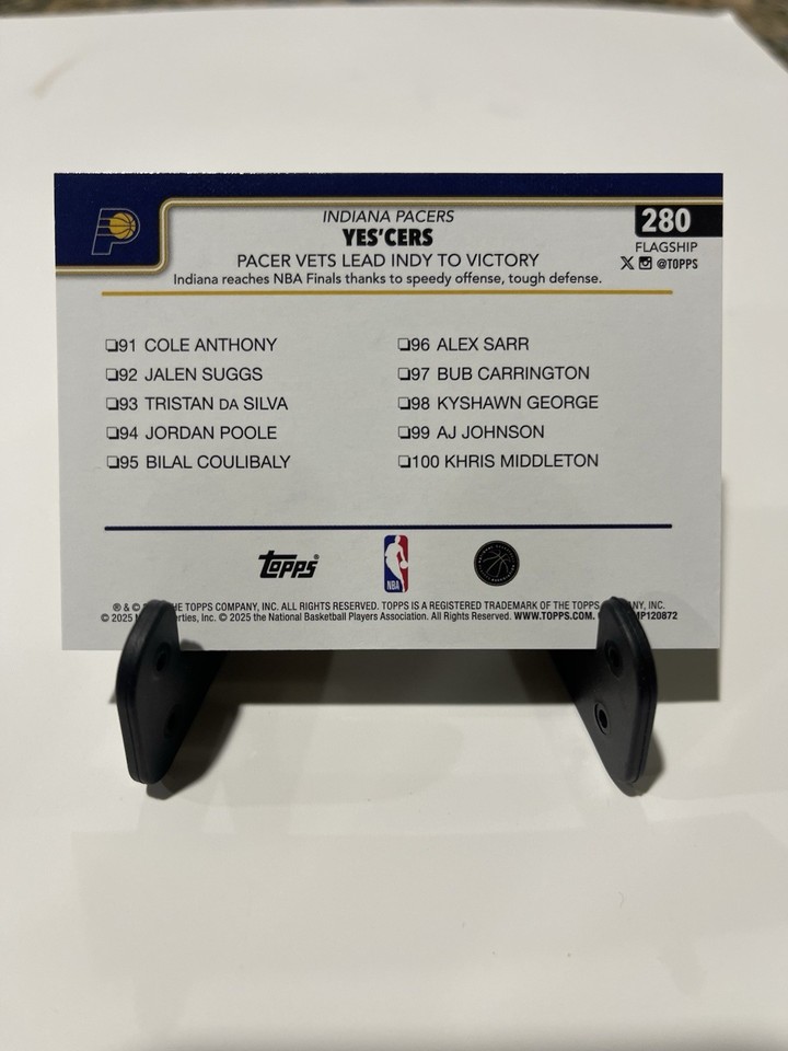 2025-26 Topps Indiana Pacers Yes’cers #280 🔥 | eBay