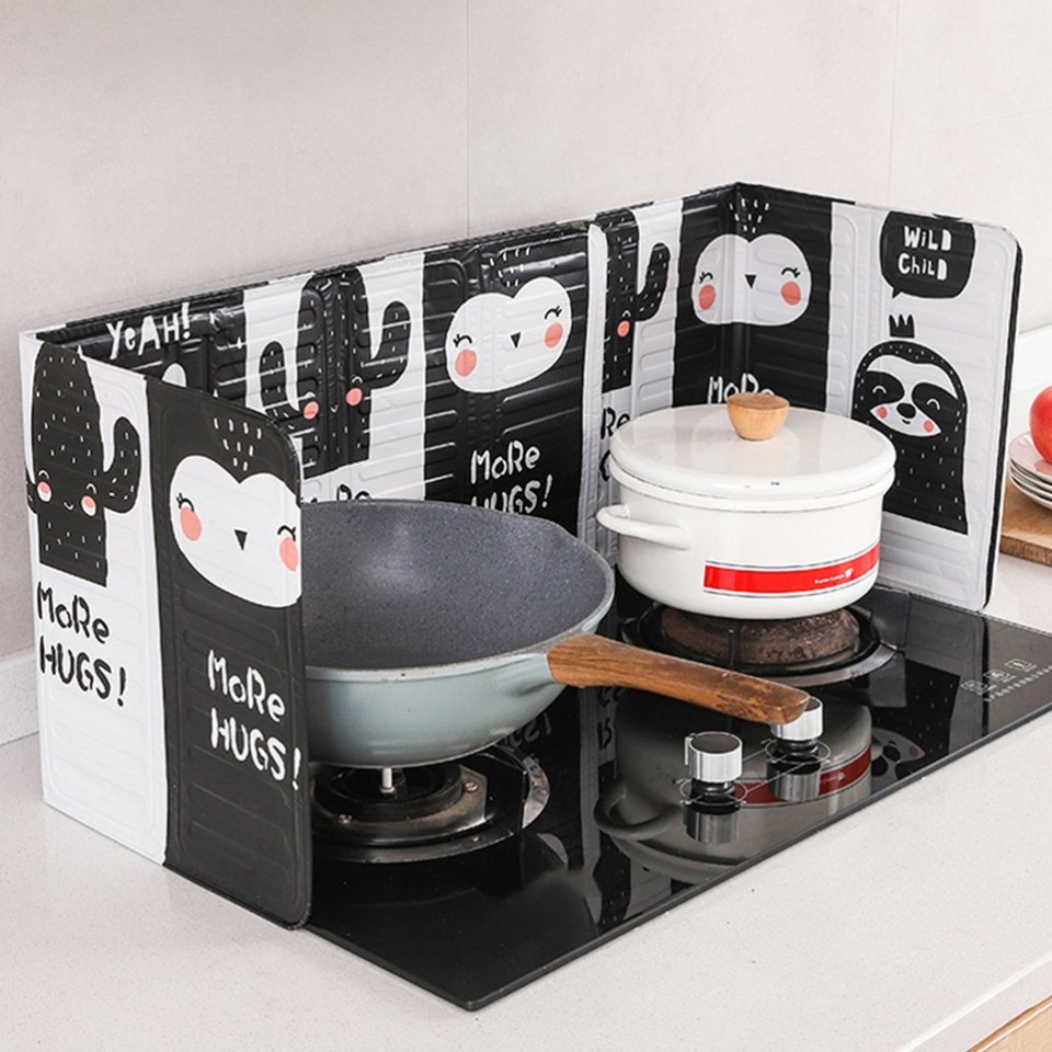 2 Pcs Pan Screen for Grease Splatter Cooking Splash Guard Oil Board ...
