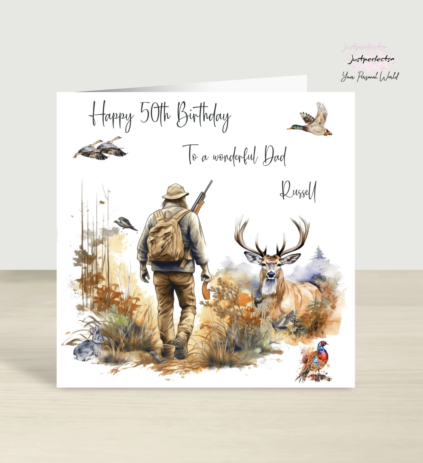 Personalised Hunting and Shooting Birthday Card Dad Son Grandad | eBay