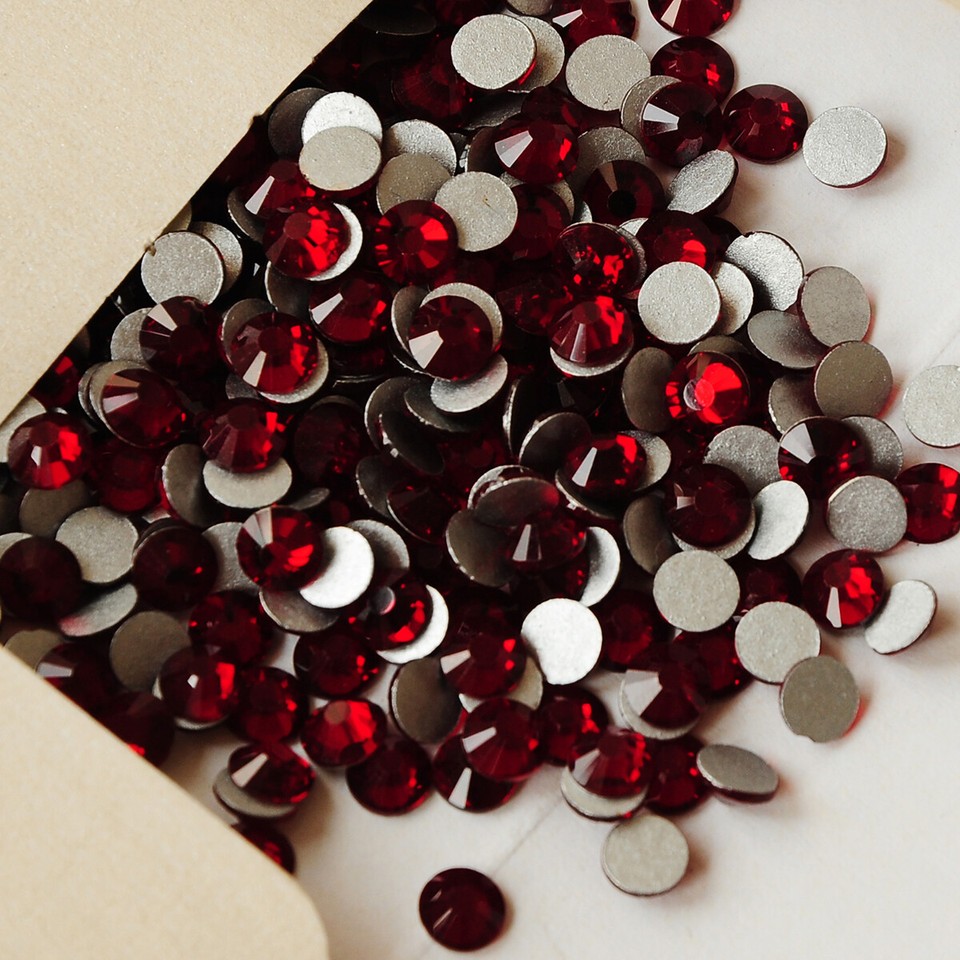 Dark Siam Glass Stones Flat Back Crystals Non Hotfix Nails Art Strass ...