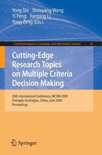Cutting-Edge Research Topics on Multiple Criteria Decision Making ...