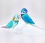 New 100% SWAROVSKI Jungle Beats Parakeet Couple Fife & Fifer Figurine ...