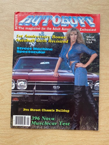 Autobuff Car Magazine Sept 1983 Bikini Lingerie Blower Pro Street Mopar ...