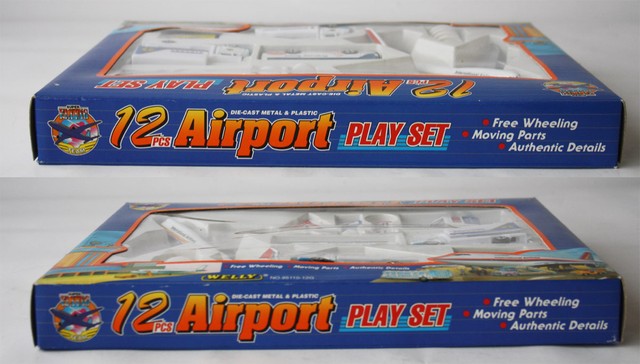 RARE Vintage 90's WELLY Die Cast Airport Playset 12 Pcs Plane Bus Car ...