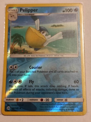 Pelipper 38/149 Reverse Holo Sun & Moon Pokemon Card - NM/M | eBay