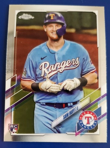 2021 Topps Chrome Sam Huff Texas Rangers #81 RC | eBay