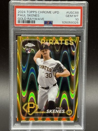 2024 Topps Chrome Update PAUL SKENES RC GOLD Raywave /50 PSA 10 Pirates ...