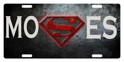SUPERMAN LOGO CUSTOM LICENSE PLATE CAR MOVIE EMBLEM MOSES Version | eBay